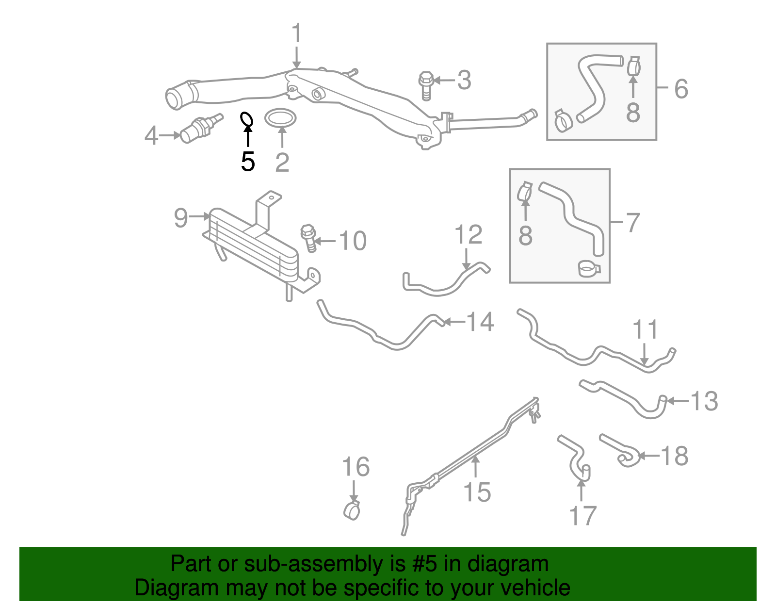 803912040 - 1991-2024 Subaru - Engine Coolant Temperature Sensor O-Ring ...