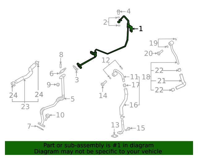 Hyundai - 28240-2S304 - Oil Line - 2021-2024 Hyundai | OEM Hyundai ...