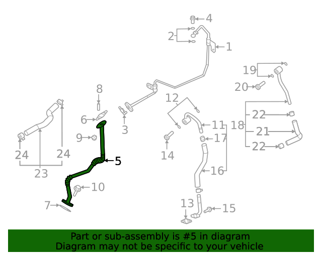 2021-2023 Hyundai Turbocharger Oil Line 28245-2S300 | OEM Parts Online