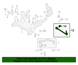 2014-2017 Chevrolet Front Passenger Side Rear Lower Control Link ...