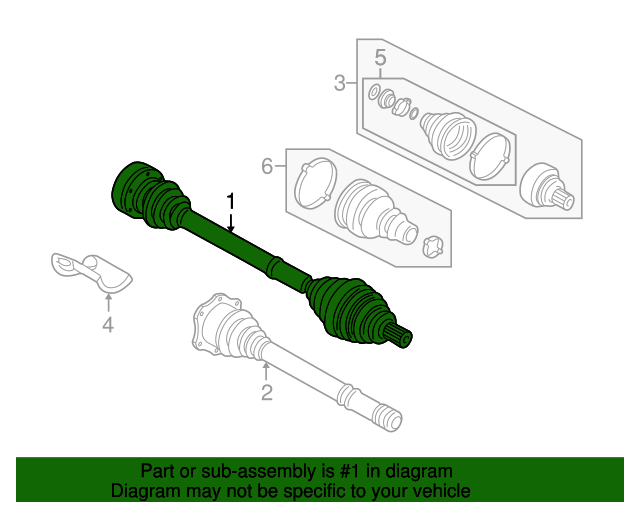 1997-1999 Audi Cv Axle Assembly 4D0-407-271-S | Audi USA Parts