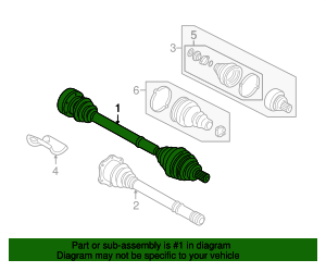 1997-1999 Audi Cv Axle Assembly 4D0-407-271-S | Audi USA Parts