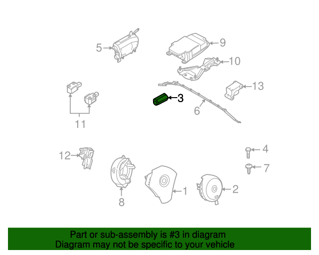 Genuine BMW 72-12-7-039-708 | Passenger Inflator Module | FREE Shipping ...