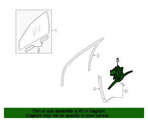 1999-2006 Volvo Window Regulator - Driver's Side (LH) 30784572 ...