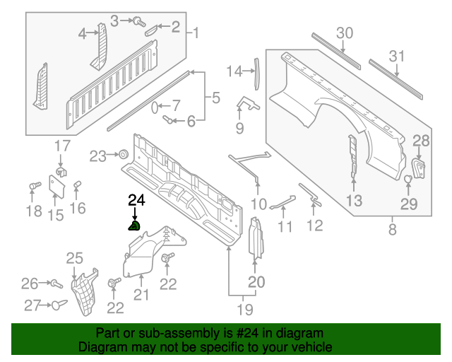 2007-2021 Nissan Front Shield Clip 01553-0093U | QuirkParts