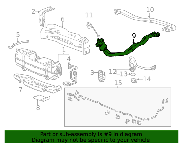 2021-2022 GM Emission Reduction Fluid Tank Filler Pipe 23342401 ...