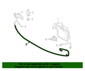 Genuine BMW 61-67-7-066-010 | Washer Hose | FREE Shipping on Most ...