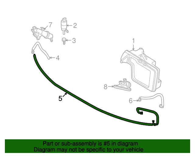 61677179456 - 2008-2010 BMW Washer Hose (61-67-7-179-456) | BMW of ...
