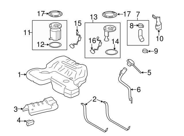 2011-2015 Cadillac CTS Fuel Level Sensor Kit with Seal 19207951 | OEM ...
