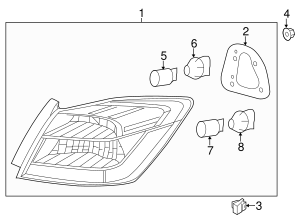 33500-T2A-A01 - Tail Lamp Assembly 2013-2015 Honda Accord | Honda Parts ...