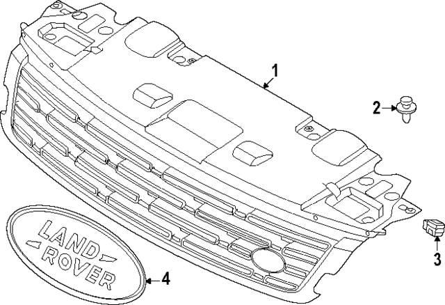 2023 Land Rover Range Rover Sport Grille LR181753 | OEM Parts Online