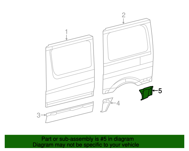906-637-60-09 - Wheelhouse Panel 2010-2018 Mercedes-Benz | Mercedes ...