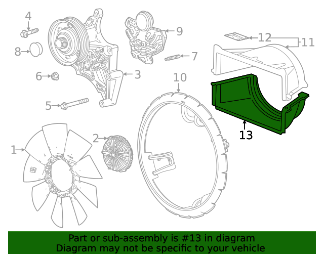 84082828 - Engine Coolant Fan Lower Shroud 2020-2023 GM | Chevrolet ...