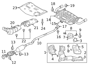 2018-2021 Mazda 6 Resonator & Pipe PYE6-40-100A | Mazda-Parts