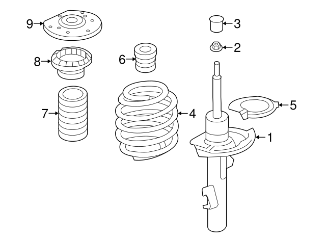 2015-2018 Volvo Suspension Strut 31408625 | OEM Parts Online