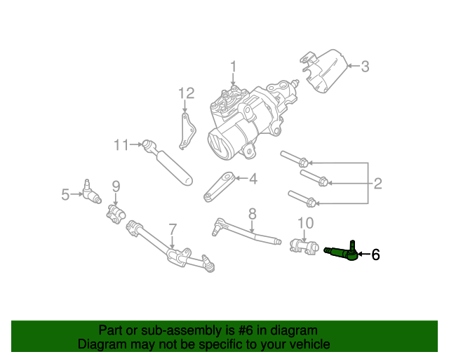 End Spindle Rod Connecting PU2Z-3V130-A | OEM Parts Online
