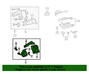 2000-2006 Toyota Apron Assembly 53702-52900 | Toyota Parts Center