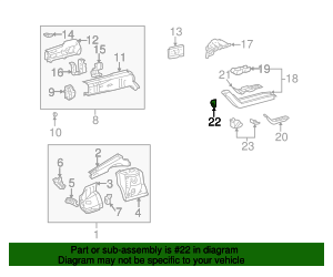 2000-2006 Toyota Rail Extension Hook 51963-52010 | Toyota Parts Center