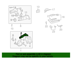2000-2006 Toyota Upper Rail 53731-52010 | Toyota Parts Center