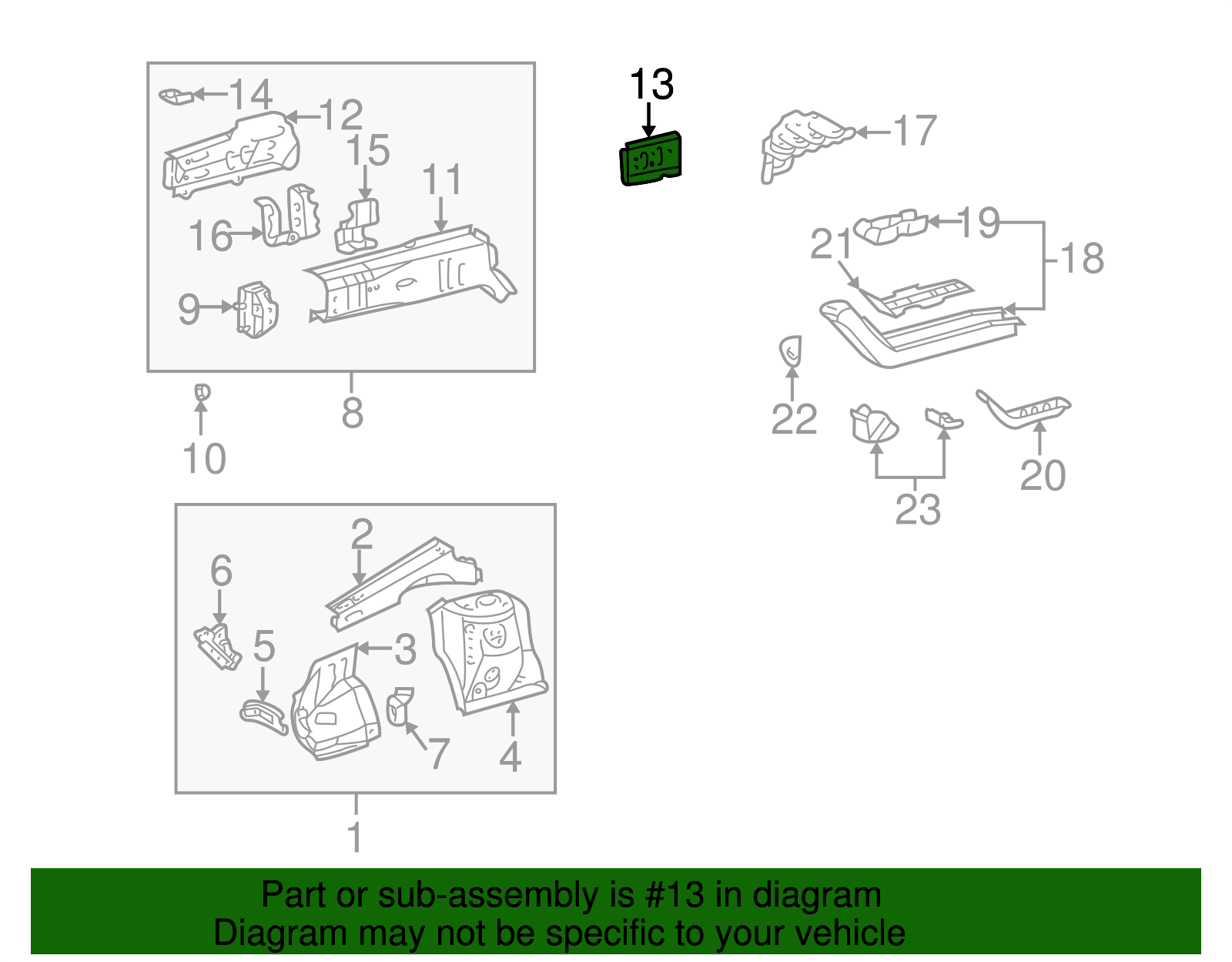 57117-52020 - Plate Reinforcement - 2000-2006 Toyota | Nucar Toyota Parts