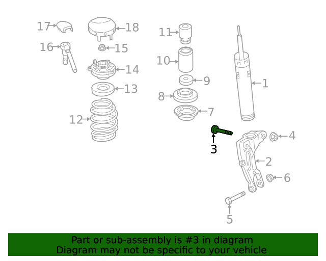2017-2023 Audi Fork Bolt N-102-722-02 | Audi USA Parts