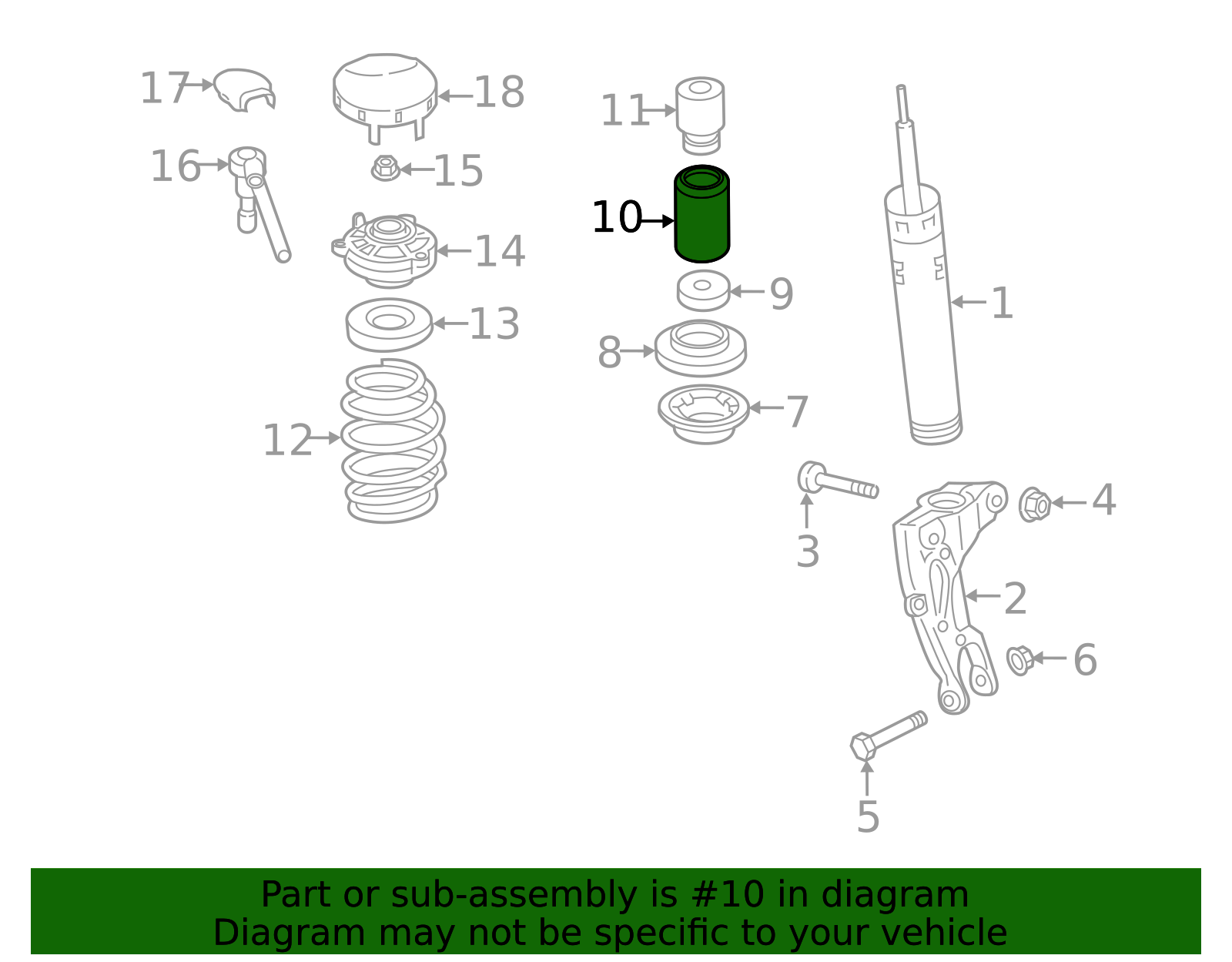 8W0-412-137 - Strut Dust Shield 2017-2025 Audi | Audi OEM Parts