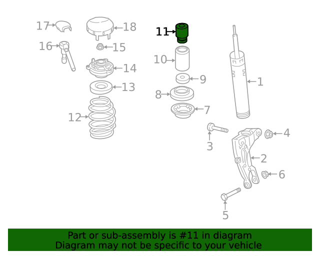 2008-2024 Audi Strut Bumper 8K0-412-131-F | OEM Parts Online