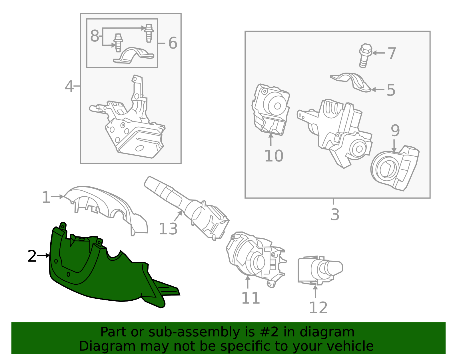 77360-TBA-A01ZA - 2016-2021 Honda Civic - Cover Column (Lower) *NH900L ...