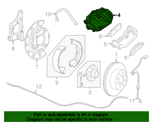 23405771 - Rear Driver Side Disc Brake Caliper Assembly 2011-2019 GM ...