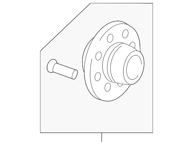 2011-2019 GM Rear Wheel Hub with Wheel Studs 23455948 GM ...