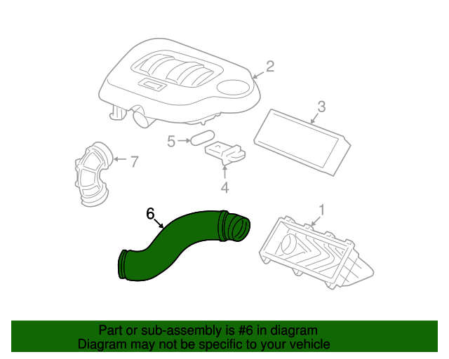 Genuine GM HHR AIR INTAKE HOSE 15865168 - Group1AutoParts.com | Group 1 ...