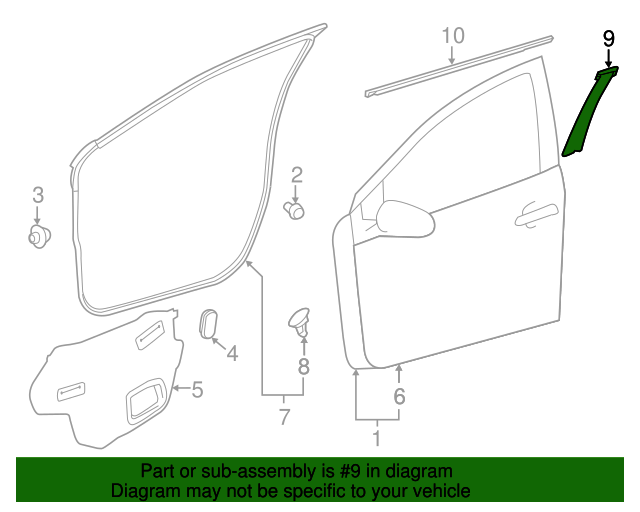 2012-2019 Toyota Prius C Black Out Tape 75922-52140 | Toyota Parts Center