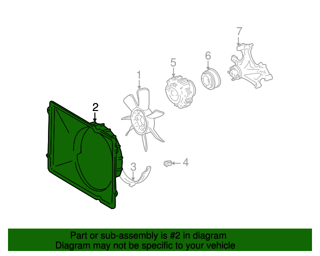 2001-2007 Toyota Fan Shroud 16711-0F030 | Toyota Parts Center
