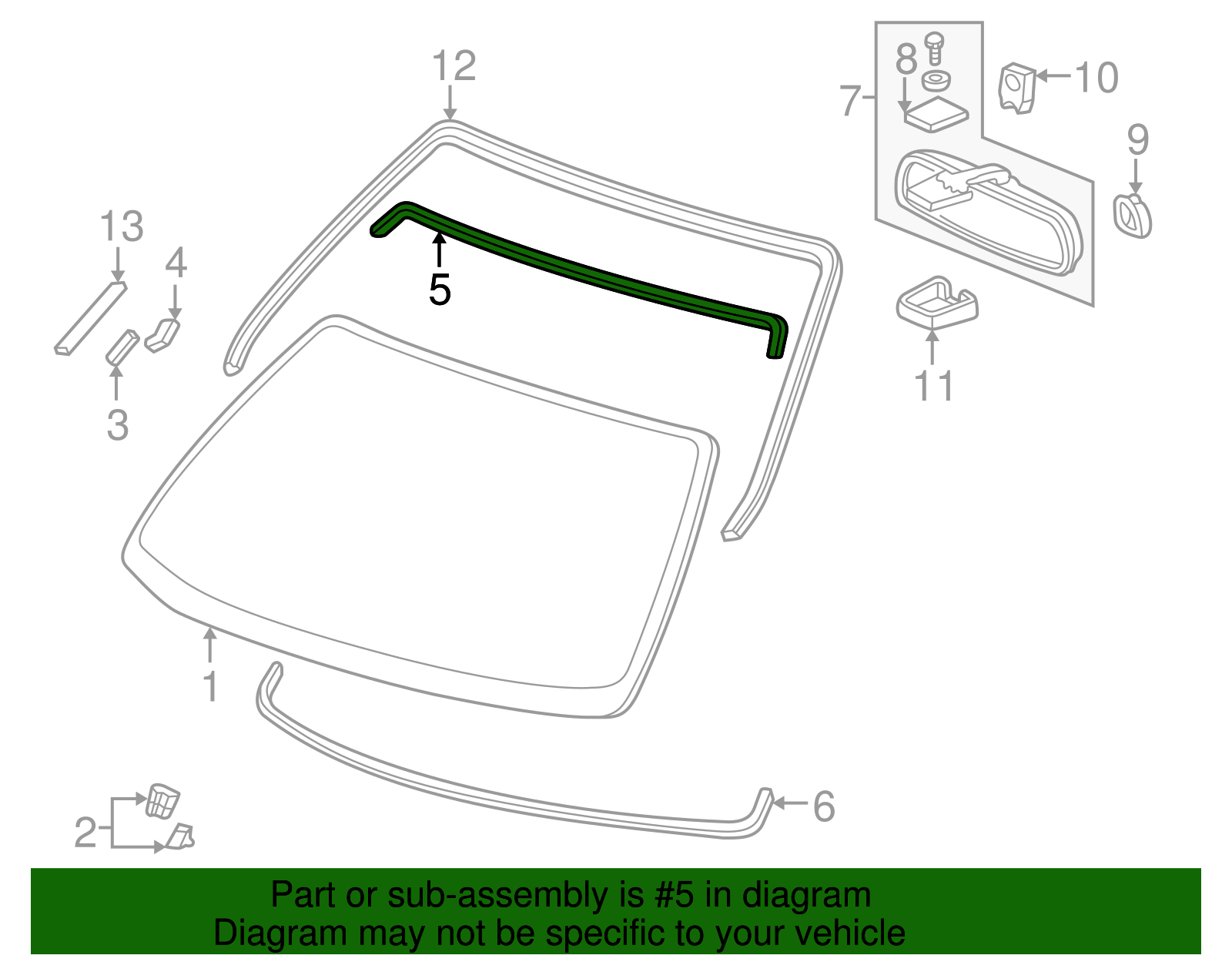 1992-2001 Honda 1992-2001 Honda - Rubber A Front Windshield Dam 73125 ...