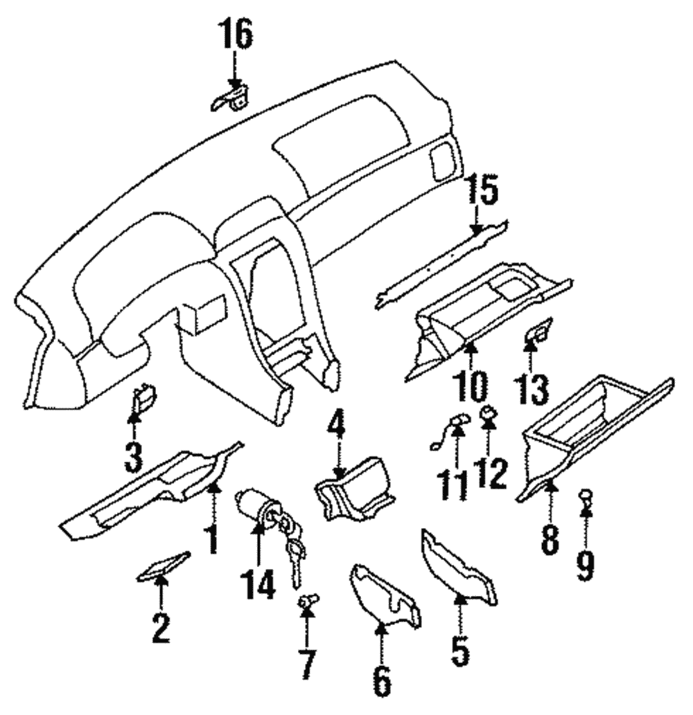 1995-1999 Nissan Maxima Ashtray Assembly 68800-40U00 | Nissan Parts Central