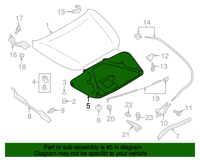 2013 Subaru Insulator 90815FJ011 | Subaru Parts Store