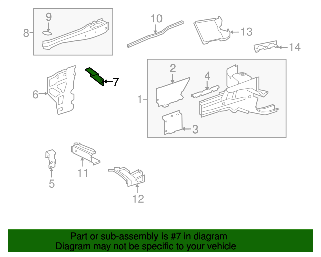 204-889-01-14 - Fender Bracket 2008-2018 Mercedes-Benz ...