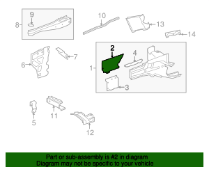 204-620-44-34 - Side Rail 2008-2017 Mercedes-Benz | Mercedes-Benz USA Parts
