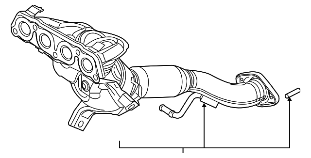 Genuine Toyota Mnfd W/Converter part# 25051-WB001 for 2016-2020 Toyota ...