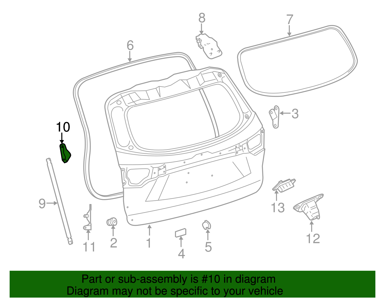 2014-2019 Toyota Highlander Lift Cylinder Upper Bracket 68945-0E030 ...