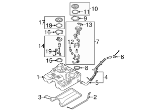 31110-1U000 - Fuel Pump Assembly 2011-2013 Kia Sorento | Kia.Parts Store