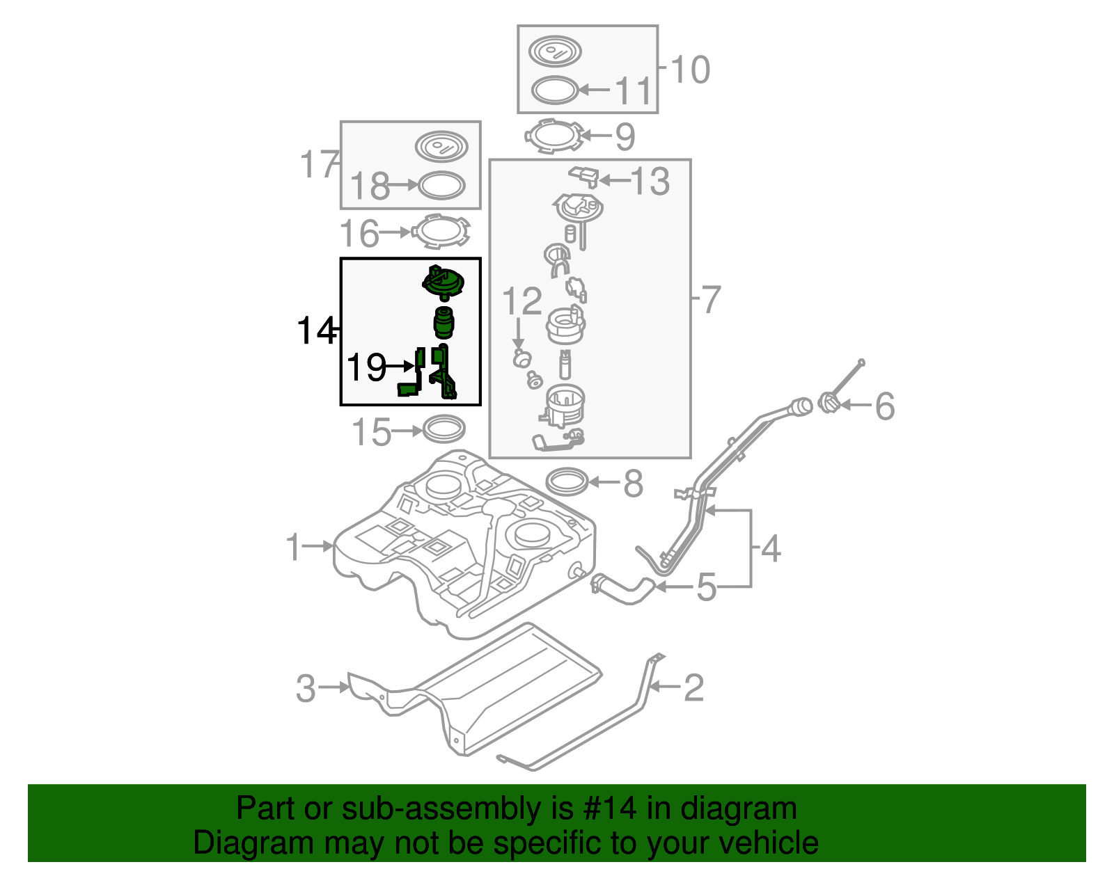 2011-2013 Kia Sorento Fuel Gauge Sending Unit Assembly | World Kia Parts