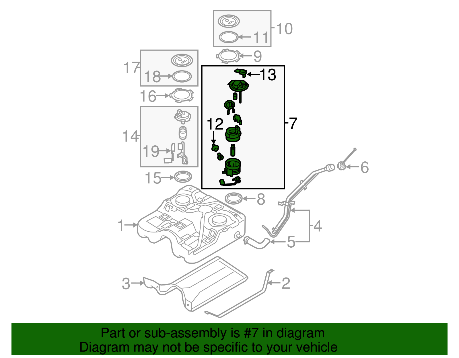 31110-1U000 - Fuel Pump Assembly 2011-2013 Kia Sorento | Kia.Parts