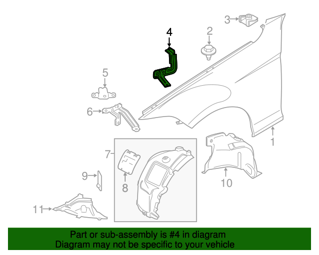 Genuine BMW 41-35-7-284-647 | Upper Bracket | FREE Shipping on Most ...