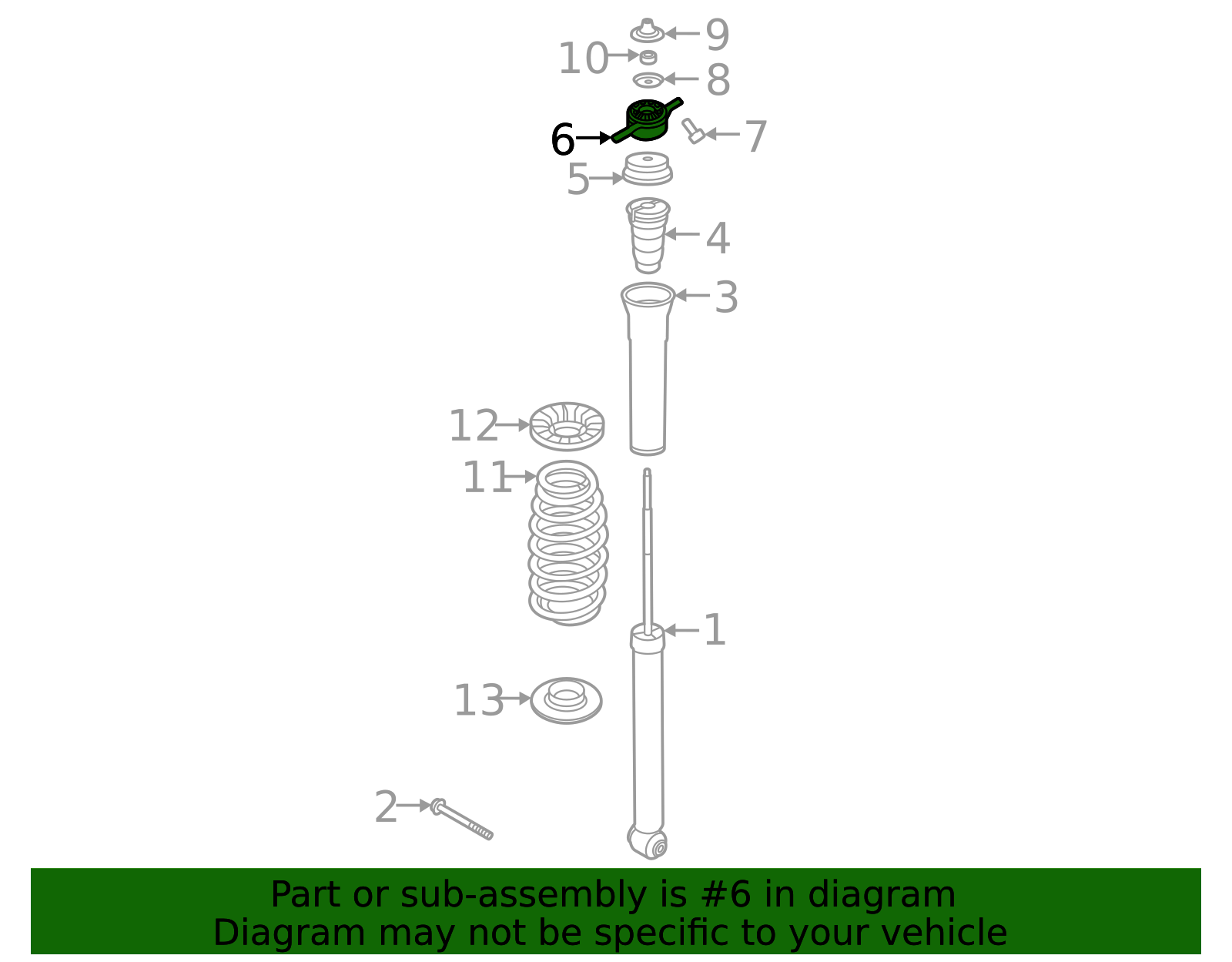 55311-H5000 - Suspension Shock Absorber Mount 2018-2025 Kia | Kia.Parts ...