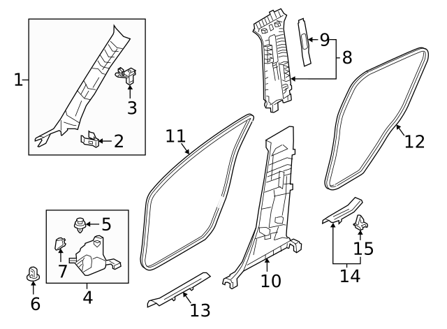 2016-2020 Toyota Body A-Pillar Trim Panel 62212-WB001 | AutoNationParts.com