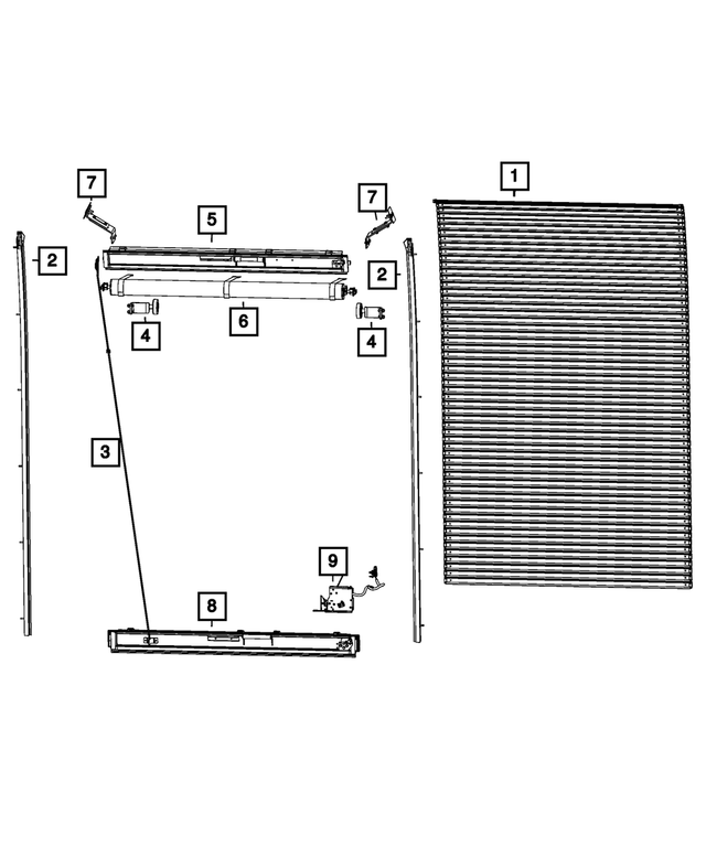 2024 2025 Ram Roll Up Door Guide Rail Right 68669612aa Mopar Estore