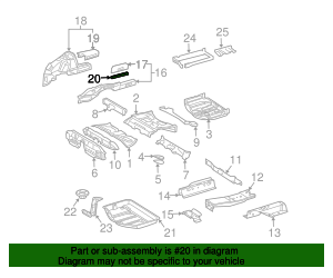 2004-2009 Mercedes-Benz Reinforcement 211-610-60-25 | MB OEM Parts