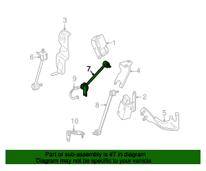 2007-2014 Mercedes-Benz Actuator Rod 221-320-25-89 | AutoNation Parts