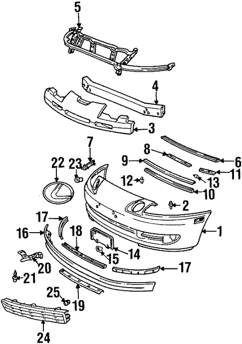 Bumper & Components - Front for 1992 Lexus SC400 | Lexus Direct parts